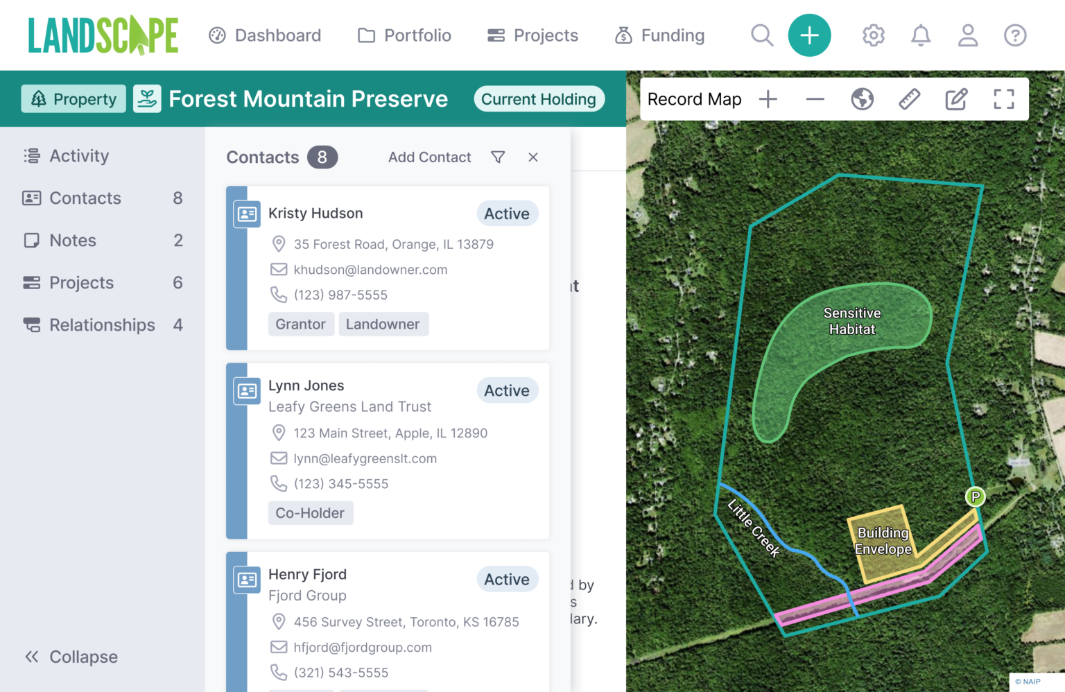 Features | Landscape Land Conservation Software